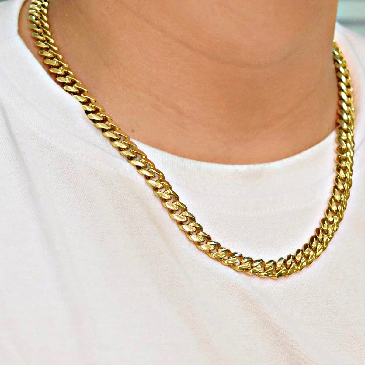 solid cuban weave chain 50cm/8.8mm – La Guaca Joyeros